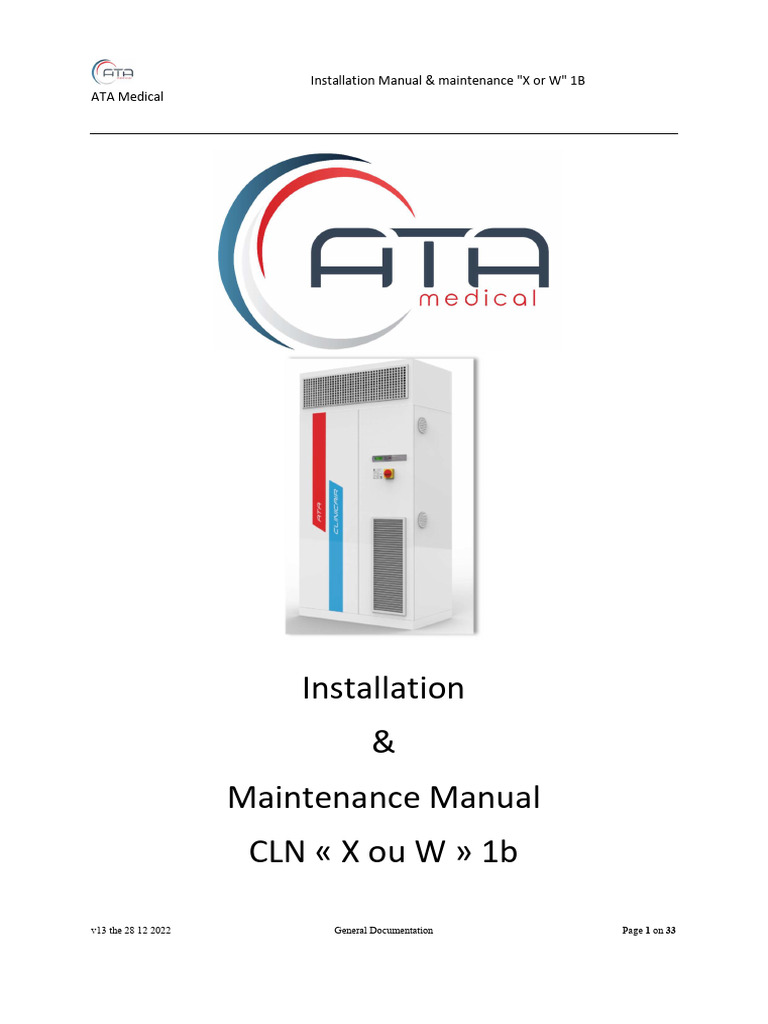 Installation Manual CLN 1B v13 | PDF | Duct (Flow) | Valve