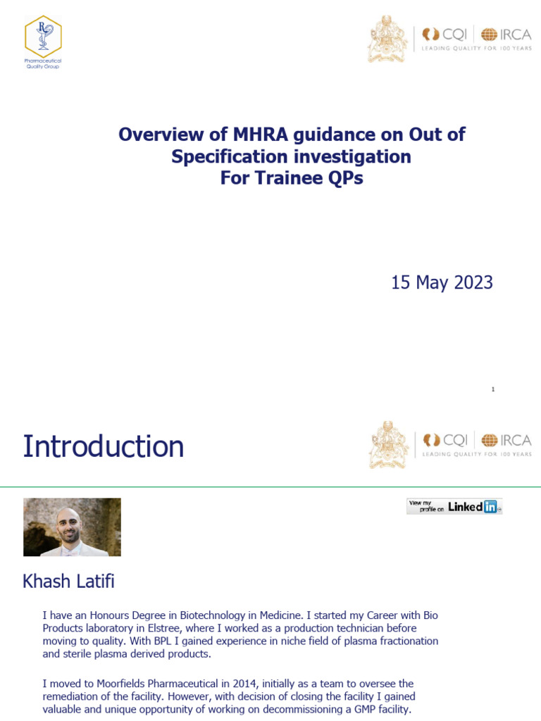 Out of Specification -1 | PDF | Clinical Trial | Sampling (Statistics)