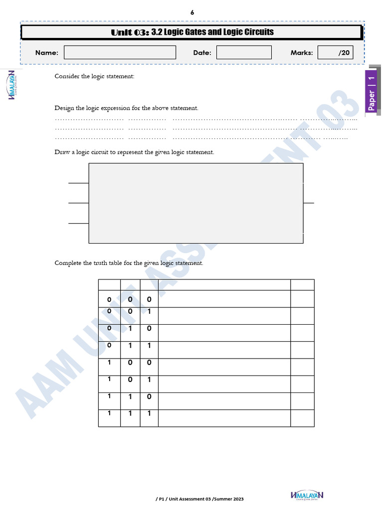 UA03 - 3.2 Logic Gates and Logic Circuits | PDF | Electronics ...
