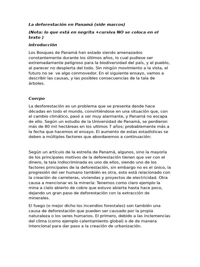 Documento Random Acerca de Deforestación | PDF | Deforestación | Sequía