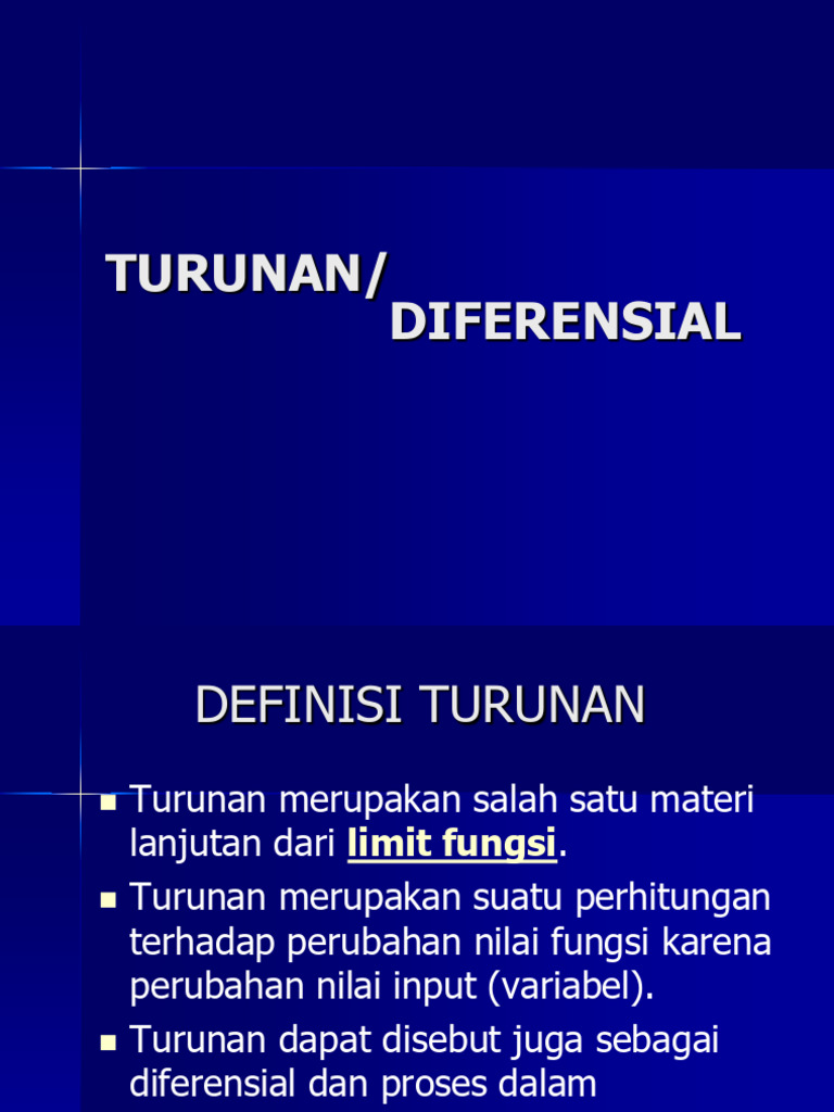 Turunan Diferensial | PDF