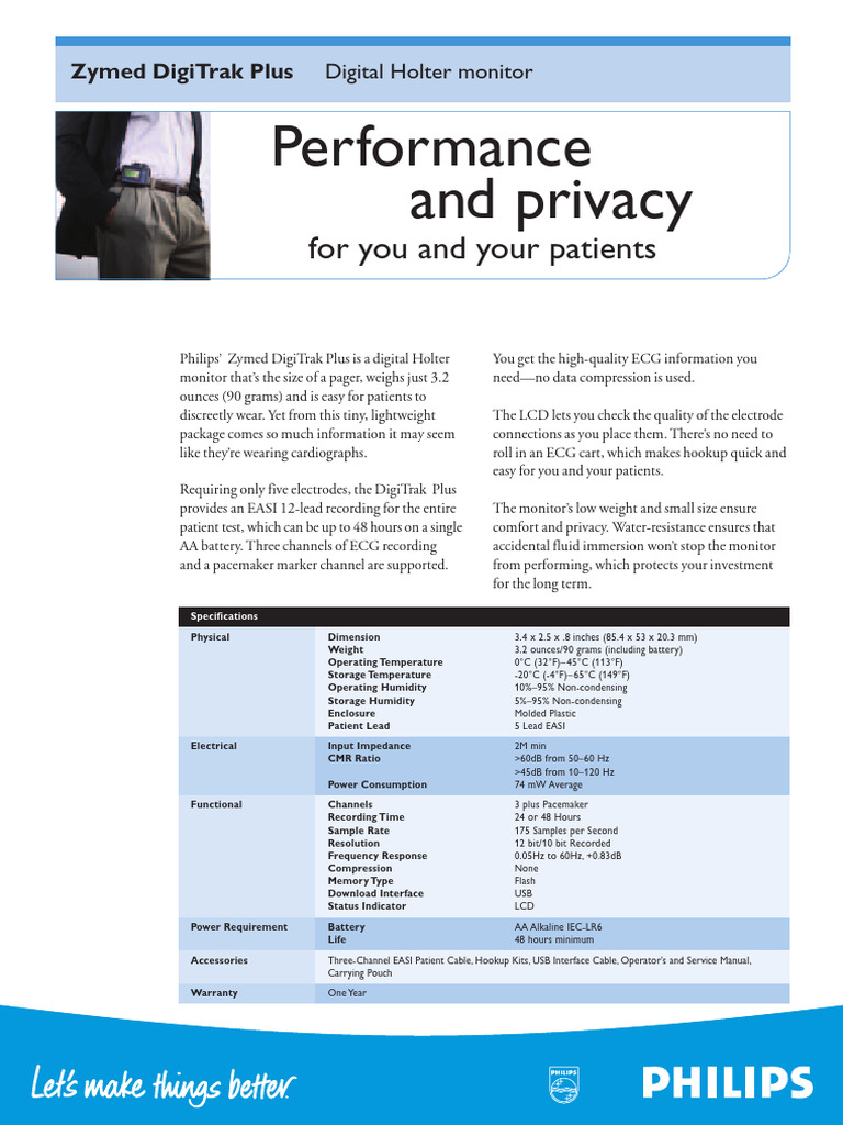 Zymed DigiTrak Plus TDS | PDF | Electronics | Electrical Engineering