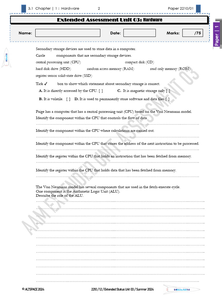 Ext - UA03 - 3.1 Computer Architecture | PDF | Computer Data Storage | Central Processing Unit