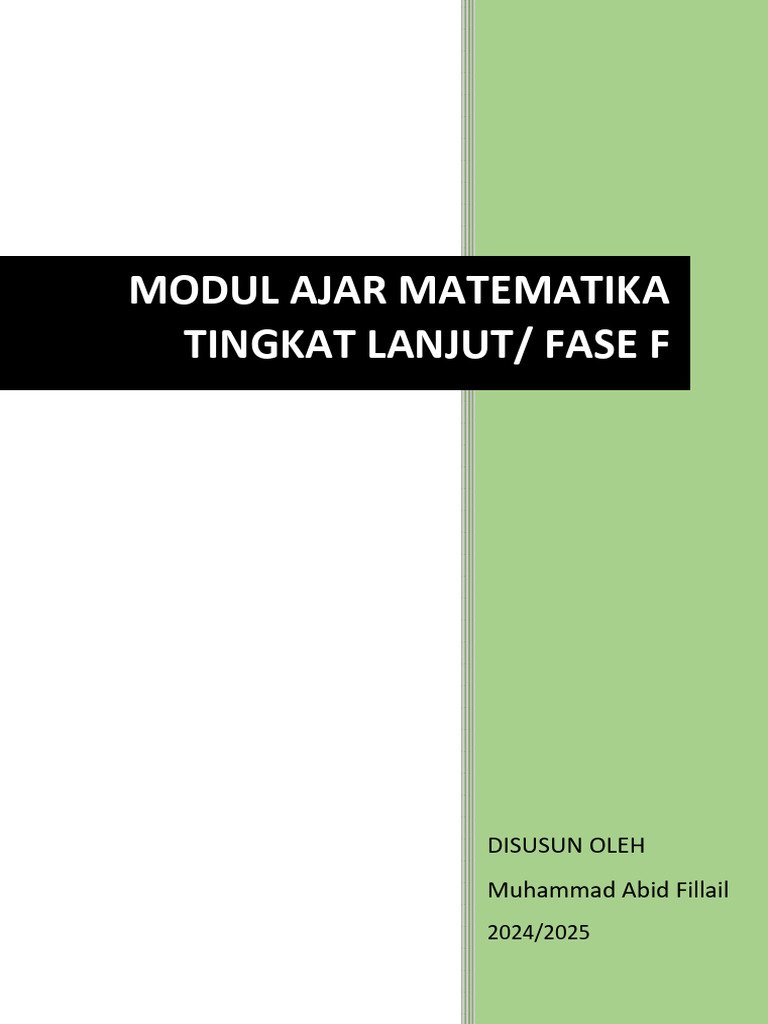 Modul Ajar Supervisi Materi Sifat-Sifat Determinan Matriks (Instruksi Yang Adaptif) | PDF