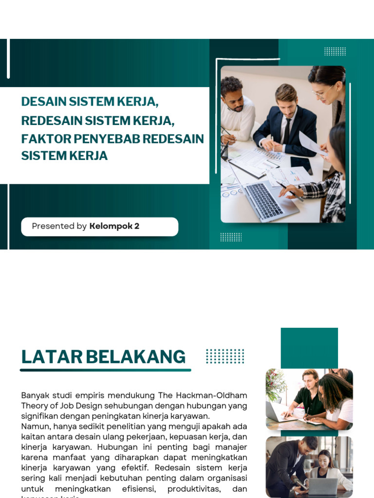 Pengaruh Redesain Sistem Kerja terhadap Kinerja | PDF | Bisnis