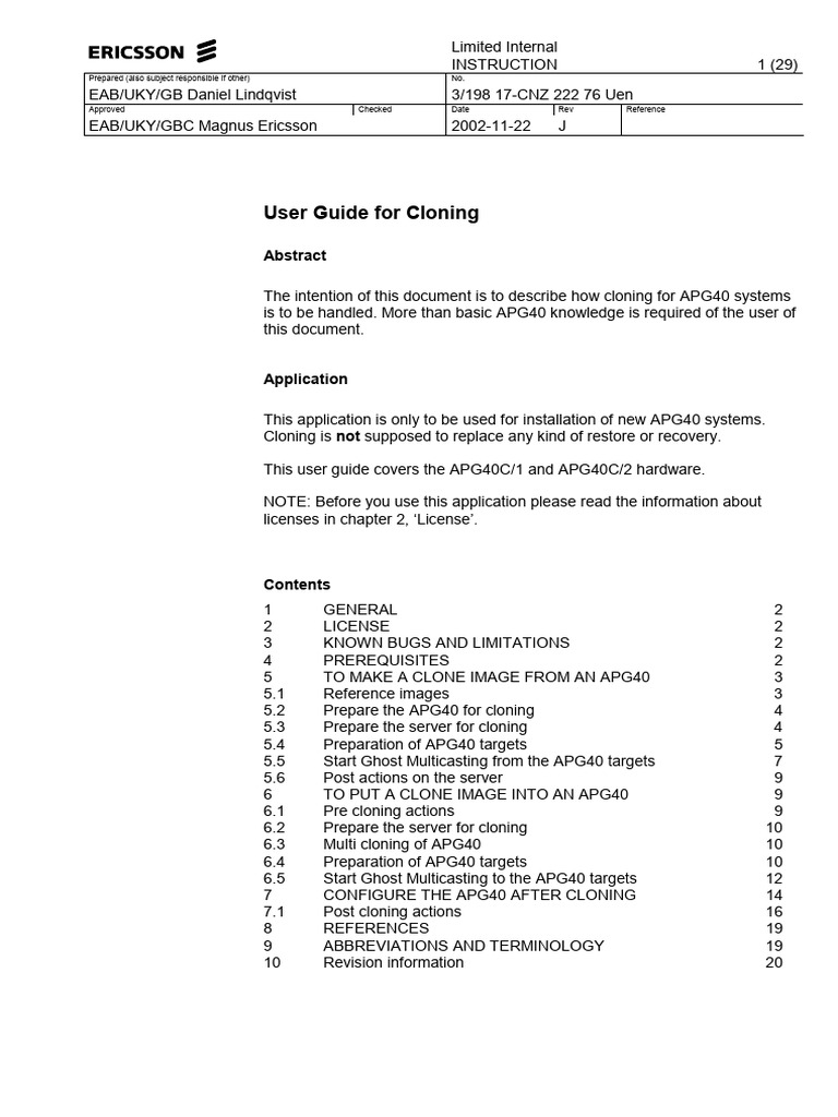 User Guide For Cloning - 3 - 198 17-CNZ 222 76 Rev - J | PDF | Booting ...