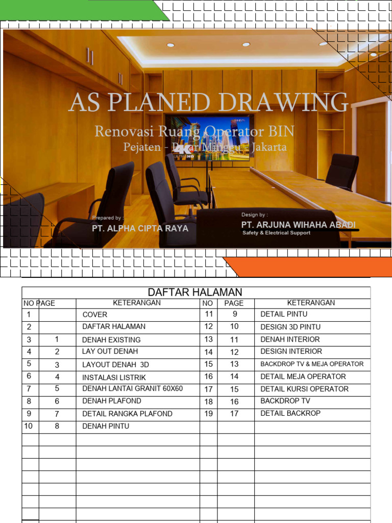 As Planed Drawing BIN - Pejaten (Final Revisi) | PDF