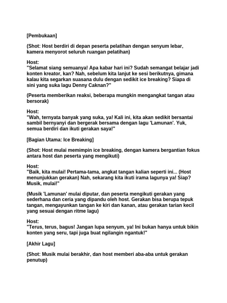 Tugas Naskah - Skrip Konten Kreator | PDF