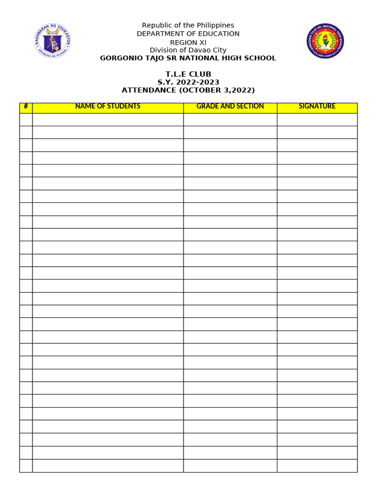 Attendance and List of Officers | PDF