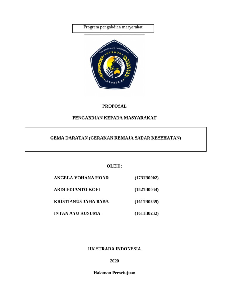Proposal Pengabdian Masyarakat 1 | PDF | Ilmu Sosial | Pengembangan Diri