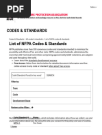 Complete List of NFPA Standards and Codes | PDF | Fires | Firefighting