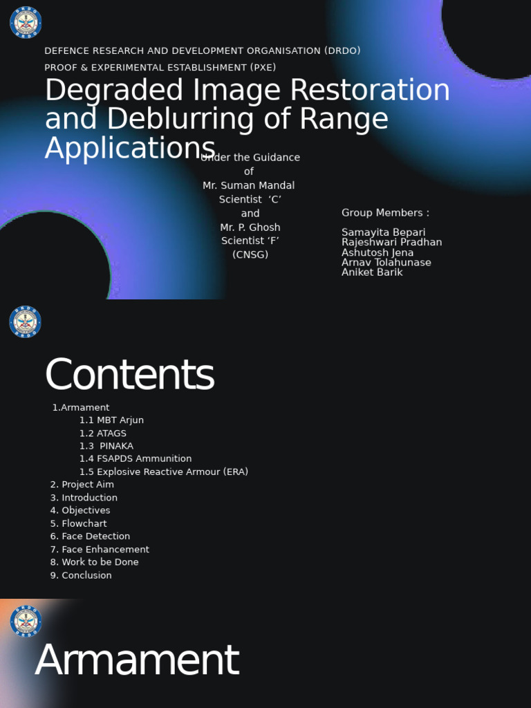 Degraded Image Restoration and Deblurring For Range Applications | PDF | Tanks | Flight