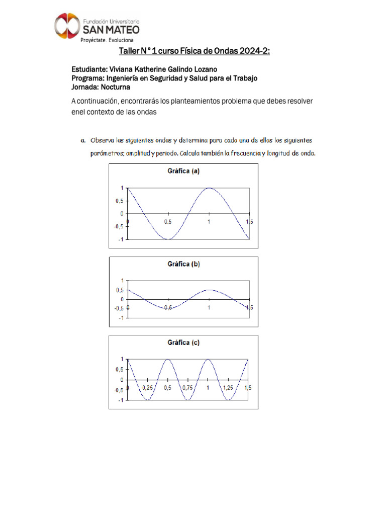 Taller Física de Ondas | PDF | Olas | Frecuencia