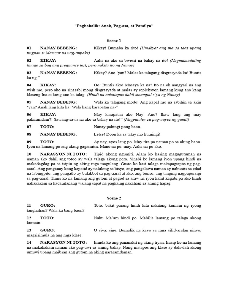 Radio Drama Filipino Script | PDF