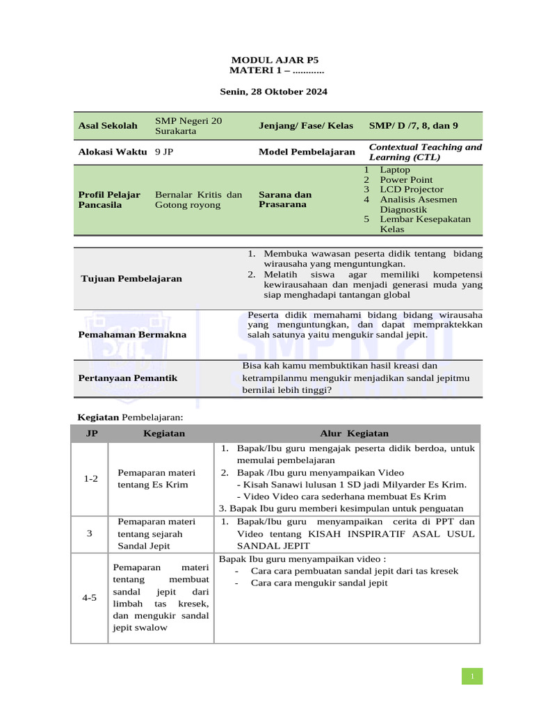 Template Modul p5 Tim 2 | PDF