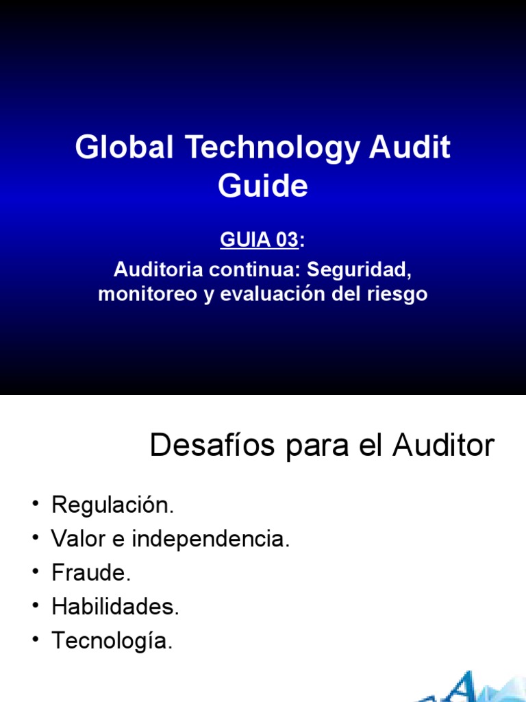 GTAG 03 Global Technology Audit Guide | PDF | Auditoría | Contralor