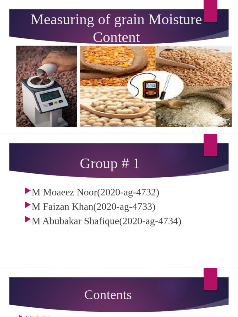 Measuring of Grain Moisture Content | PDF