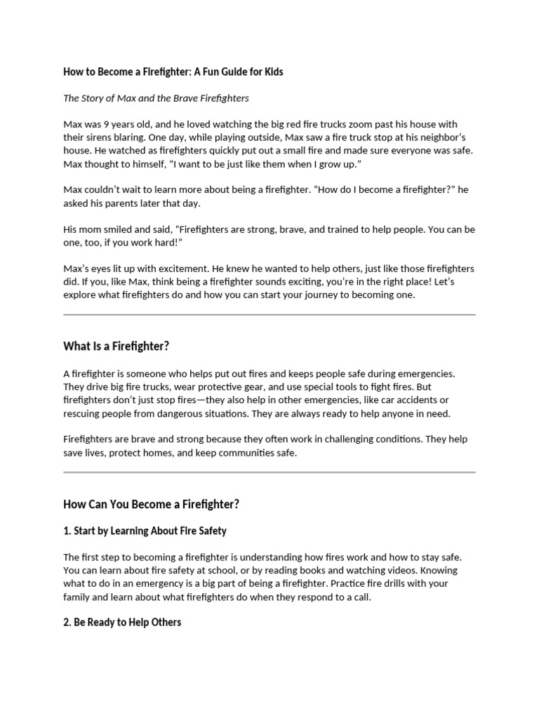 How To Become A Firefighter | PDF | Firefighter | Fire Engine