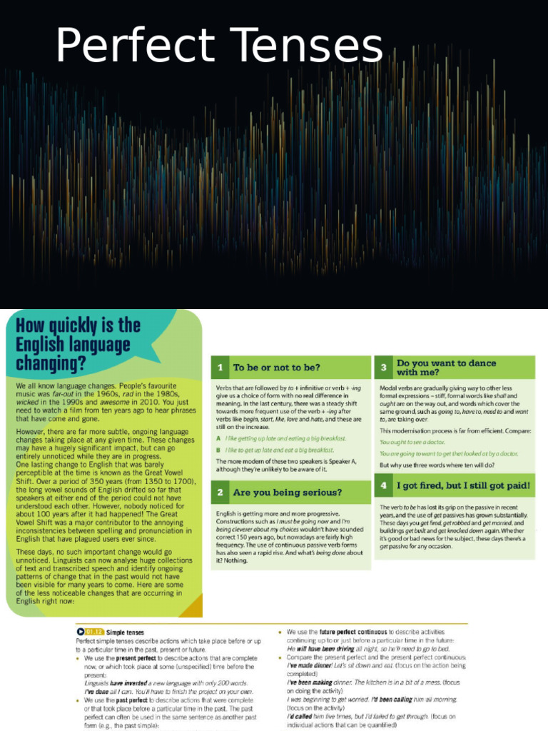 Perfect Tenses | PDF