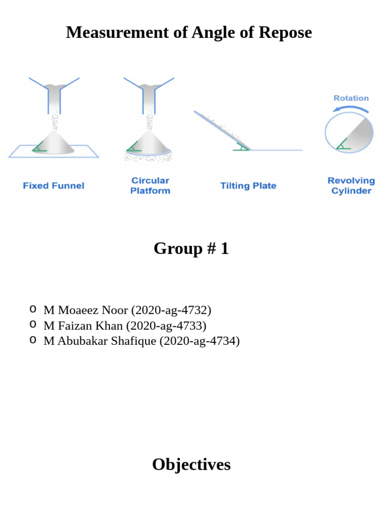 Measurement of Angle of Repose | PDF