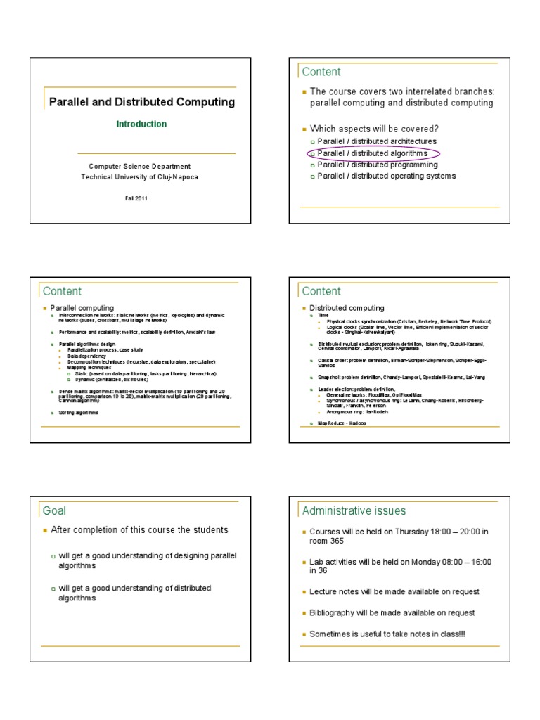 Lecture 1 Introduction Pdf Parallel Computing Distributed Computing 3804