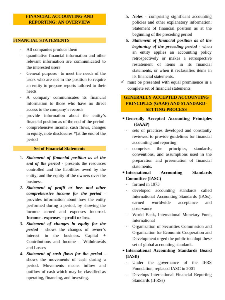 Financial Accounting and Reporting | PDF | Debits And Credits | Expense
