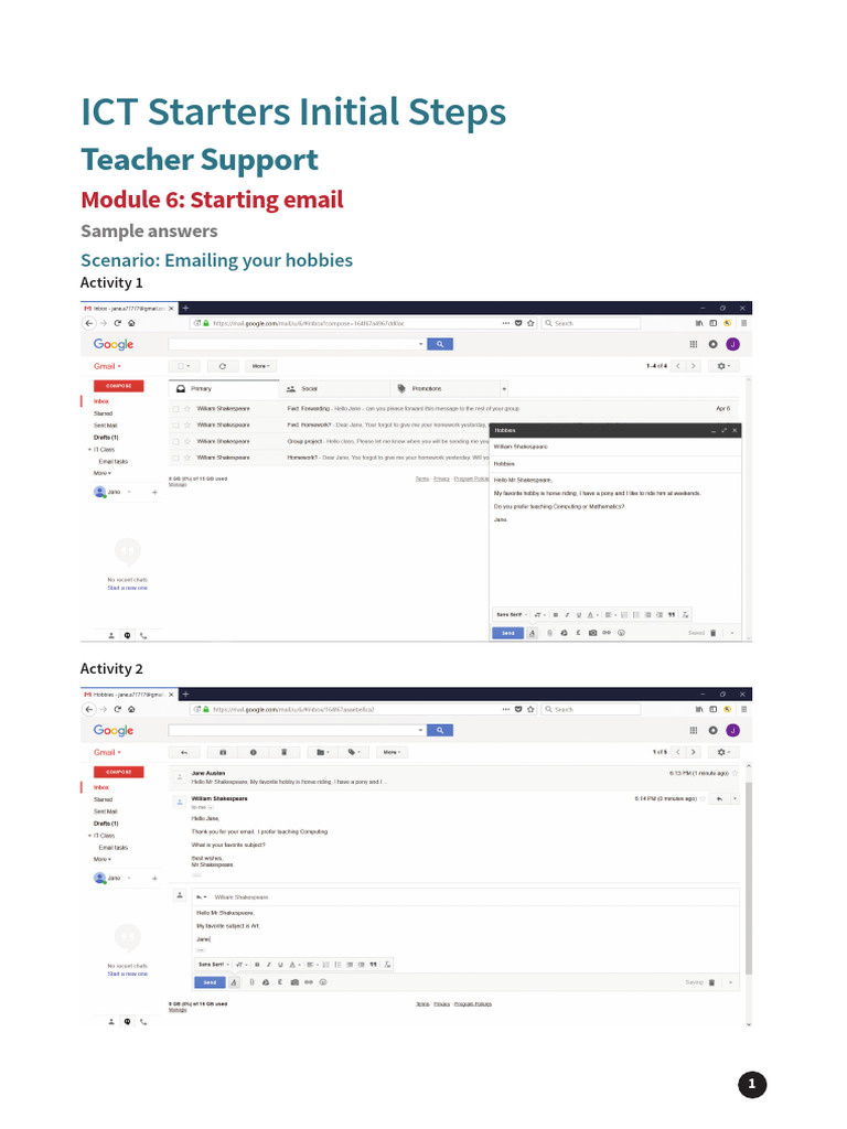 Initial Steps Starting Email Sample Answers | PDF | Career & Growth
