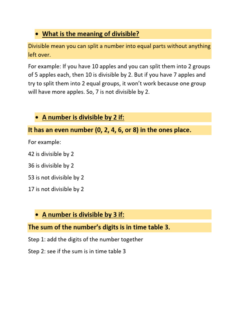 Divisable by 2 and 3 | PDF