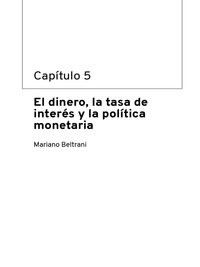 Economía-capitulo 5 | PDF | Dinero | Bancos
