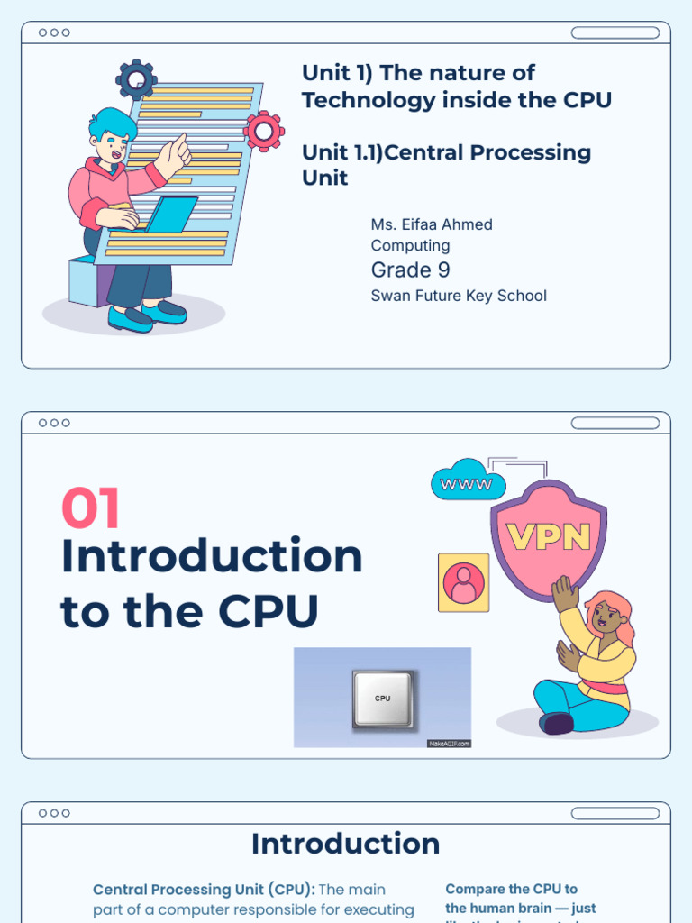 Unit 1 Introduction and 1.1 - Garde 9 | PDF | Central Processing Unit ...