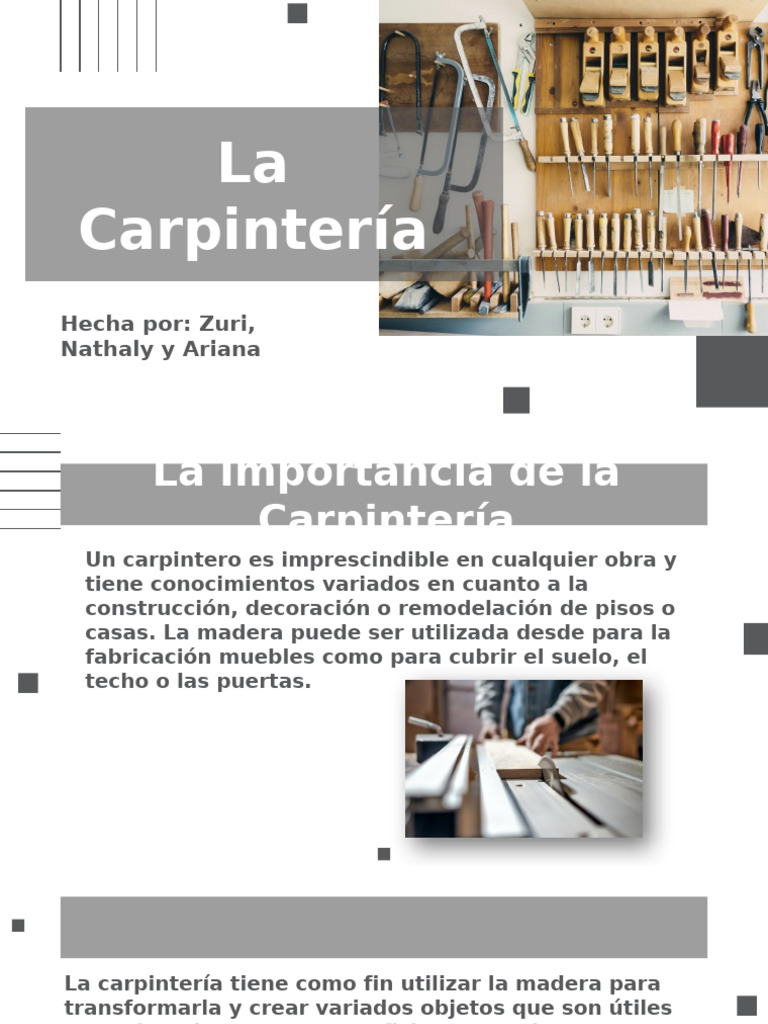 La importancia de la carpinteria | PDF | Carpintería | Madera