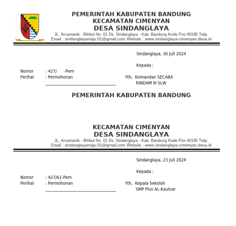 Kop Surat Desa | PDF