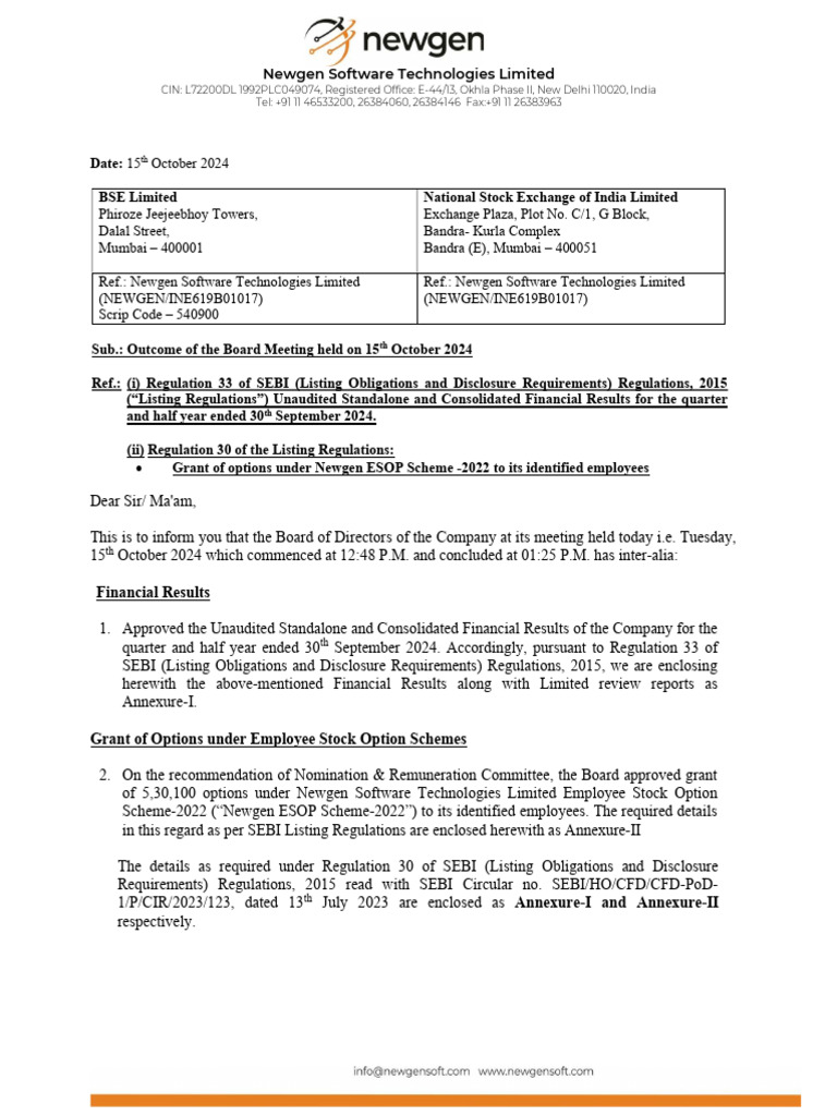 Newgen: Newgen Software Technologies Limited | PDF | Audit | Accounting