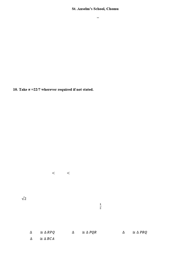 Half Yearly Class Ix(2024-25) | PDF | Numbers | Rational Number