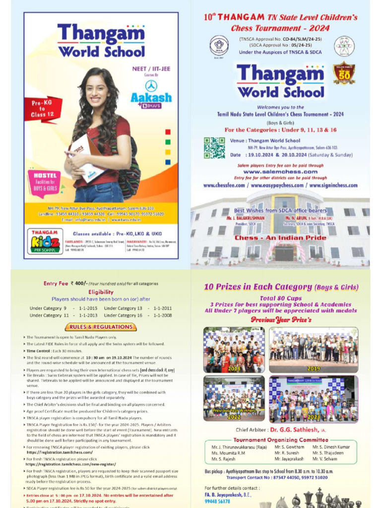 10 Thangam State LVL TMT - Salem - 19-20 Oct | PDF