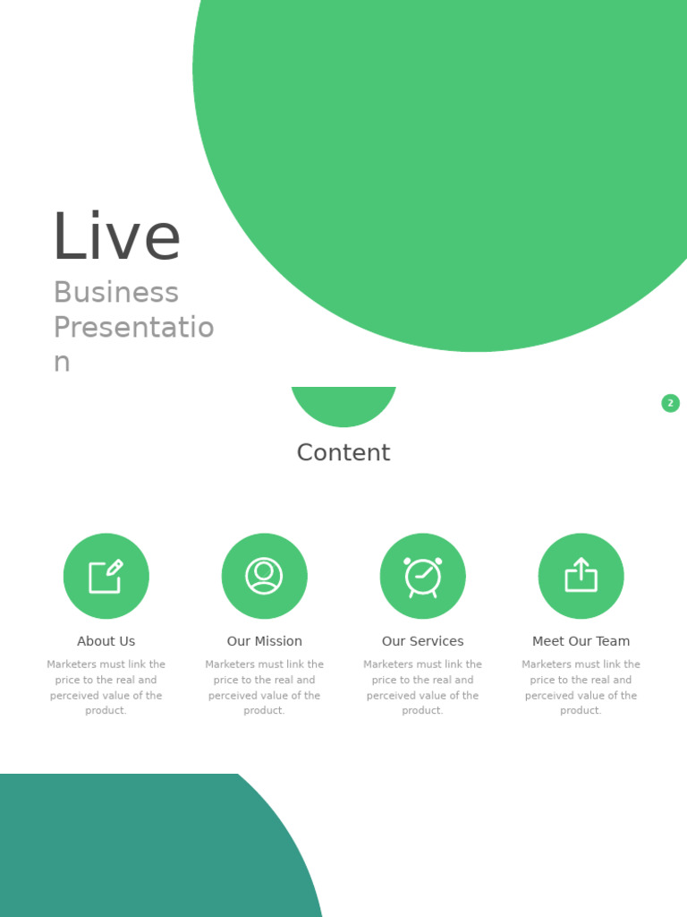 Live PowerPoint Template | PDF | Business