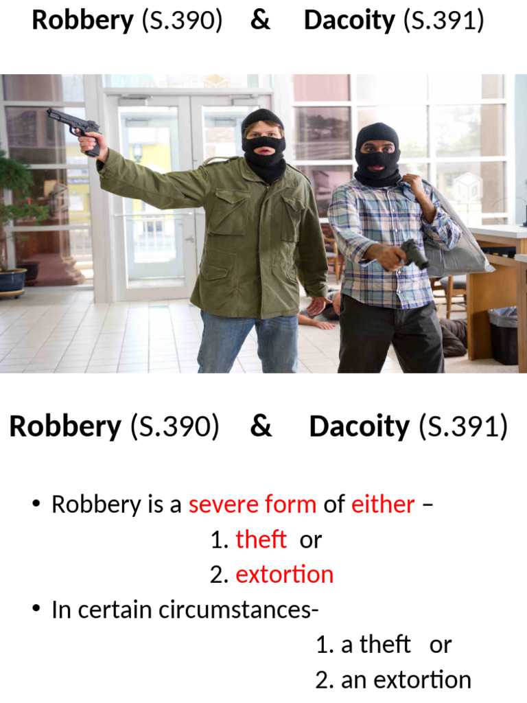 Robbery & Dacoity | PDF | Robbery | Theft