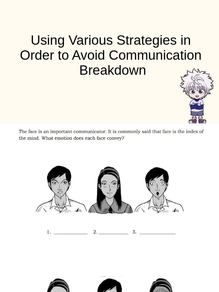 Using Various Strategies in Order To Avoid Communication Breakdown ...