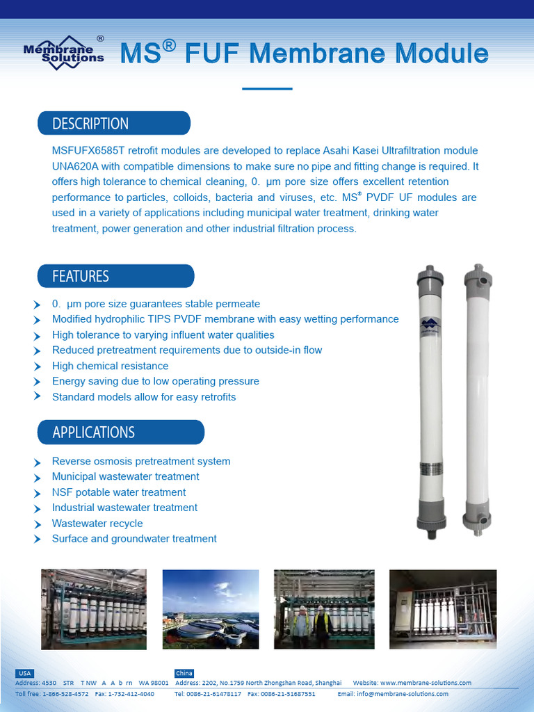 Asahi Kasei UNA620 Replacement - Membrane Solutions | PDF | Technology ...