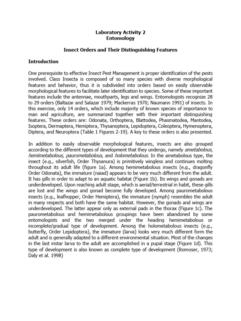 Insect Orders and Identification Guide | PDF | Insects | Lepidoptera