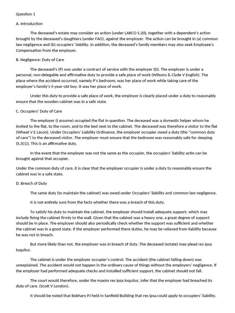 2017 4 Student Exemplars | PDF | Negligence | Causation (Law)