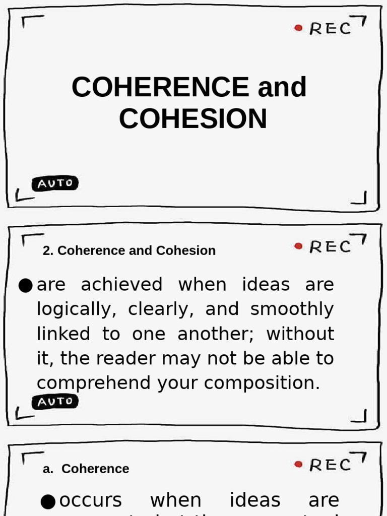 COHERENCE and COHESION | PDF | Career & Growth | Foreign Language Studies