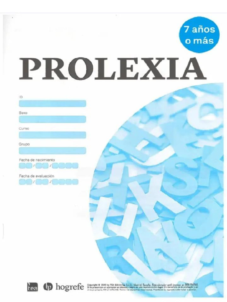 Test de Prolexia | PDF