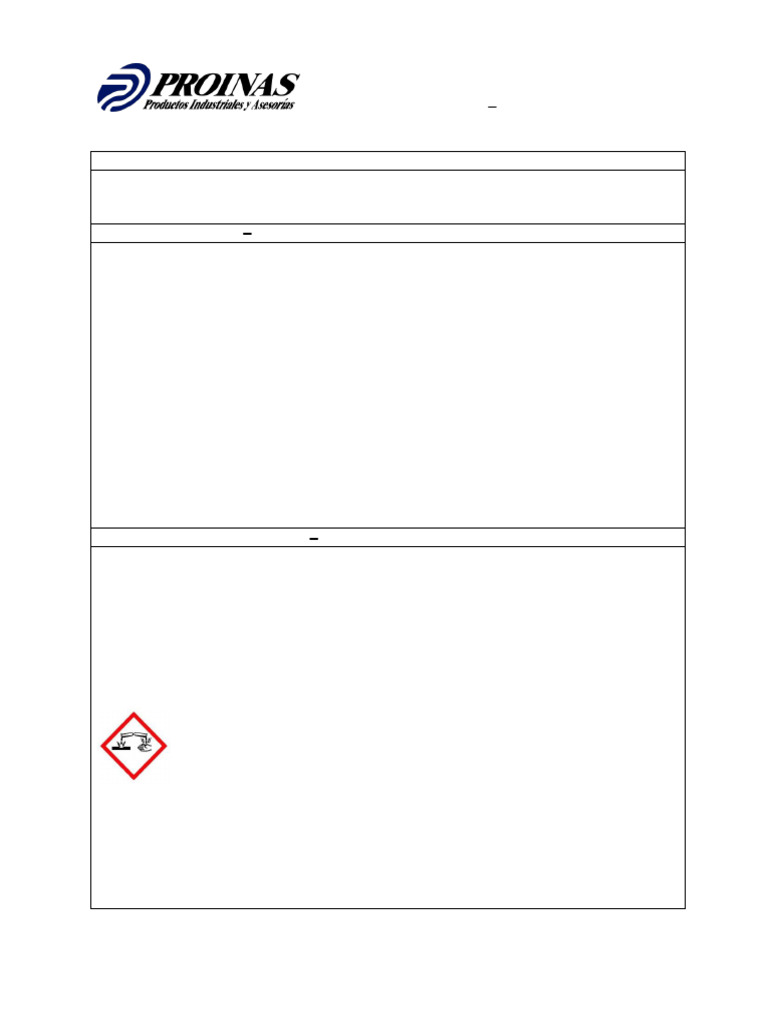 Cal Clean - Ficha de Seguridad | PDF | Corrosión | Residuos