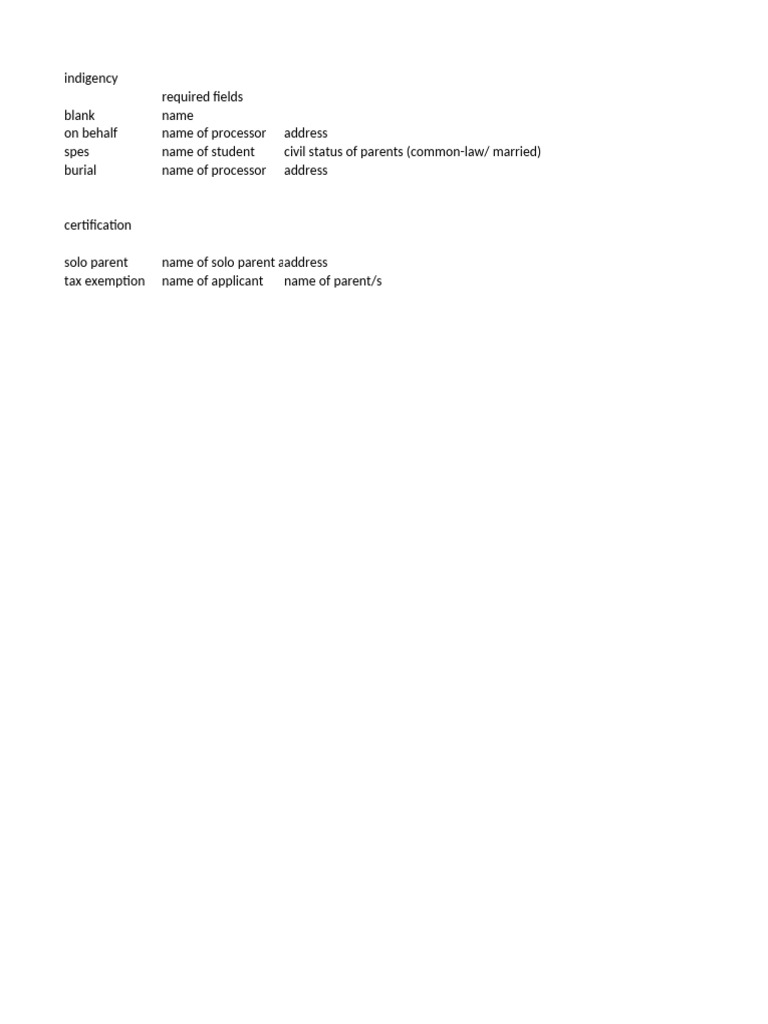 Certificate of Indigency Form Guide | PDF