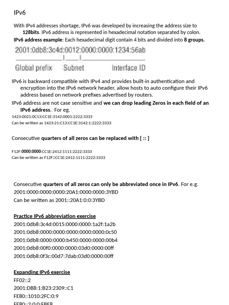 IPv 6 | PDF | I Pv6 | Ip Address