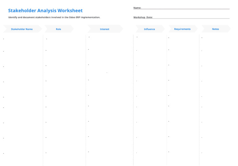 Stakeholder Analysis Worksheet | PDF