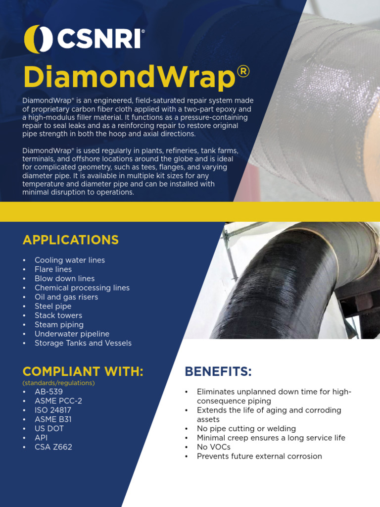 CSNRI PS DiamondWrap Dec2021 | PDF | Pipe (Fluid Conveyance ...