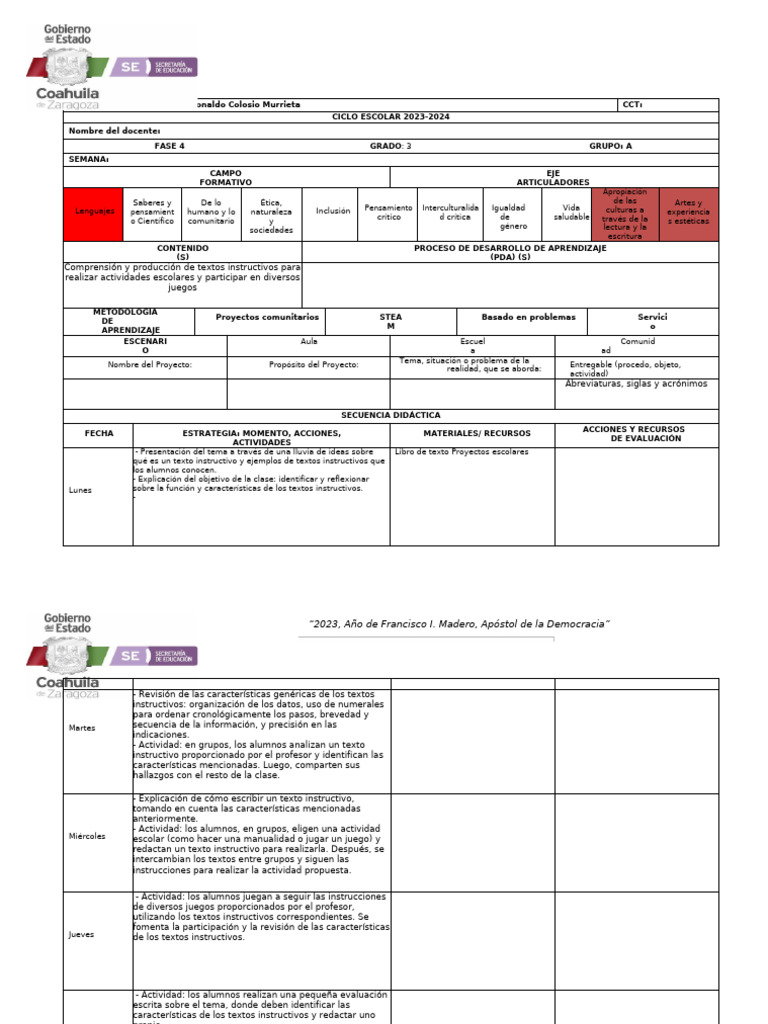 Formato Nva Escuela Mexicana-1 | PDF | Escuelas | Evaluación