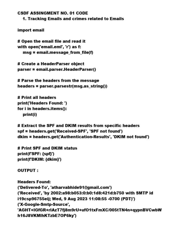 CSDF Assignment No .01 Code | PDF | Computer Network Security | Network Layer Protocols